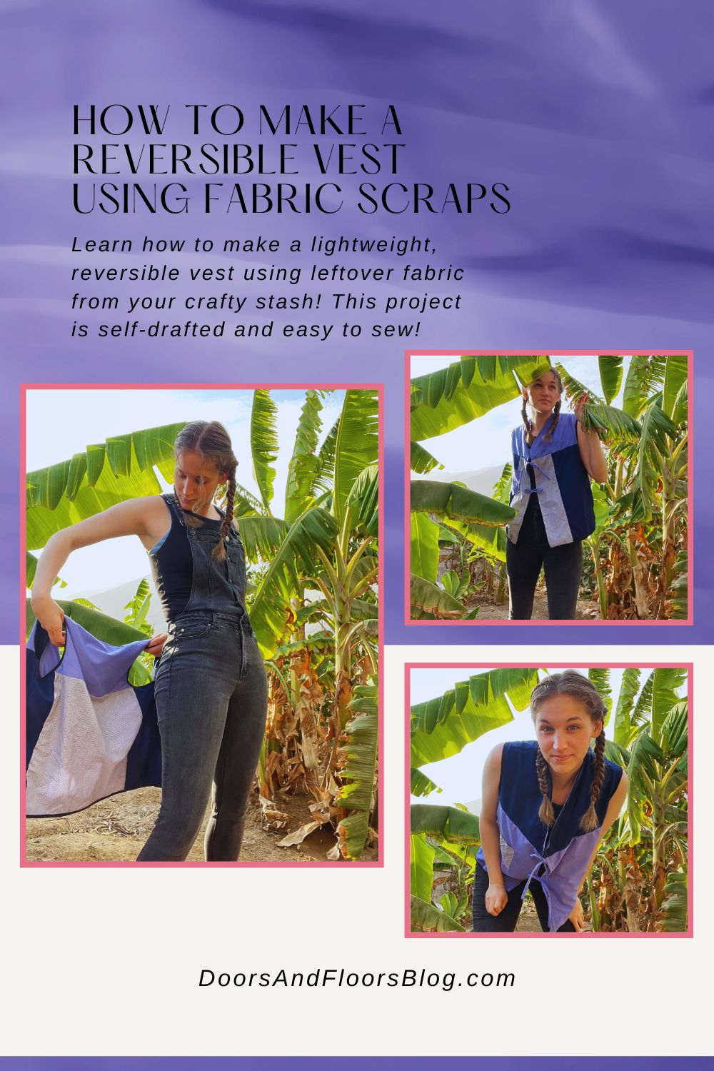 How To Make A Reversible Vest Using Fabric Scraps - Doors And Floors